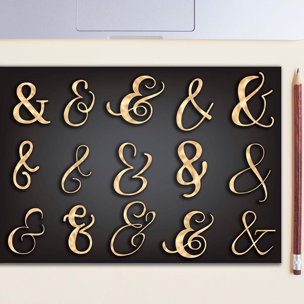 Ampersand Clipart - Etsy