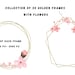Gold Frames With Cherry Blossom Flowers Geometric Frames - Etsy