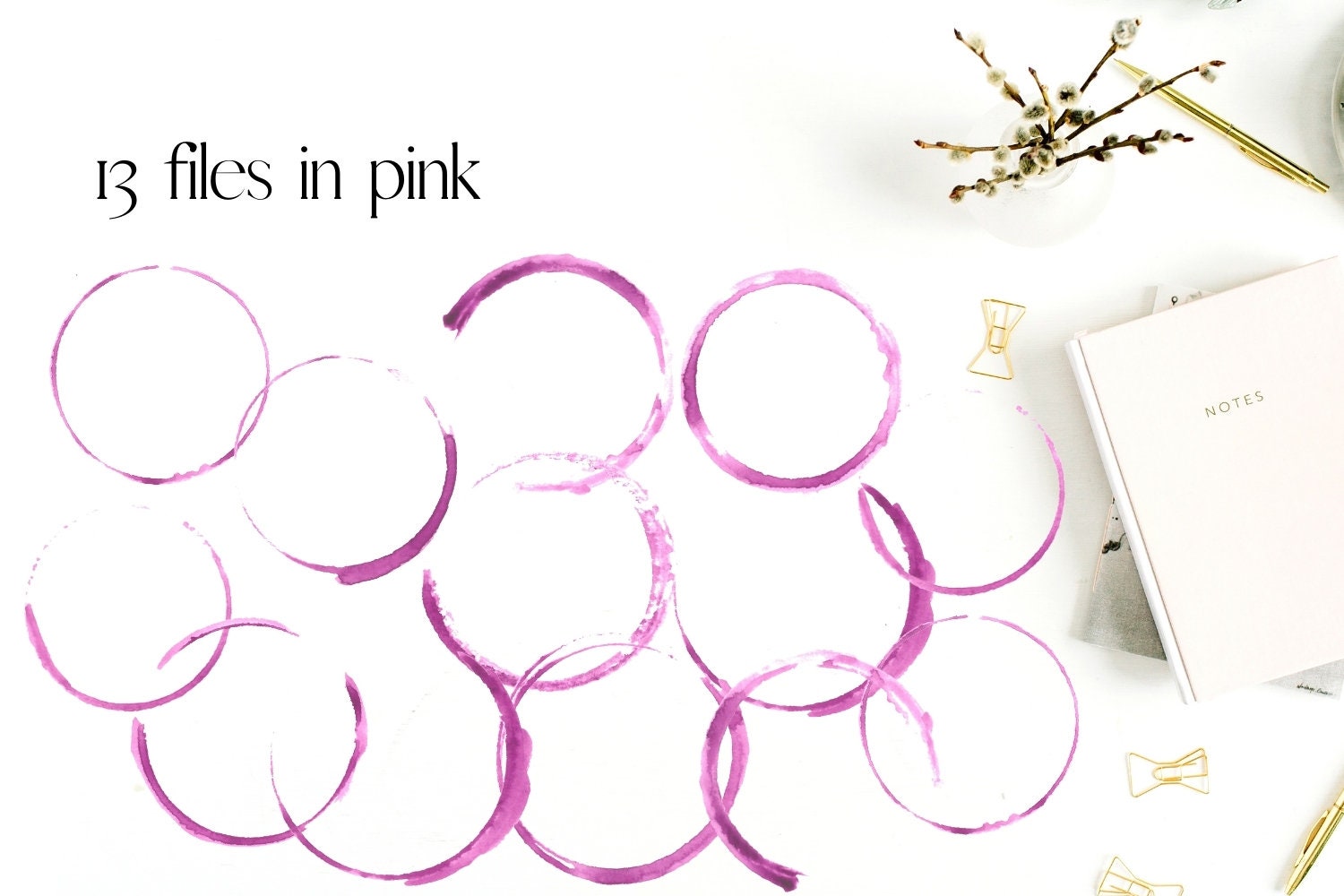 Watercolor Circles for Logo, Red Circles for Logo, Watercolor Design ...