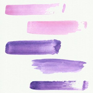 Purple Watercolor Splash Clipart, Purple Watercolor Brush Strokes ...