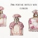 Watercolor Heart Shaped Pink Perfume Bottles - Etsy
