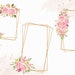 Geometric Frames, Frames With Pink Peonies Watercolor, Frames With ...