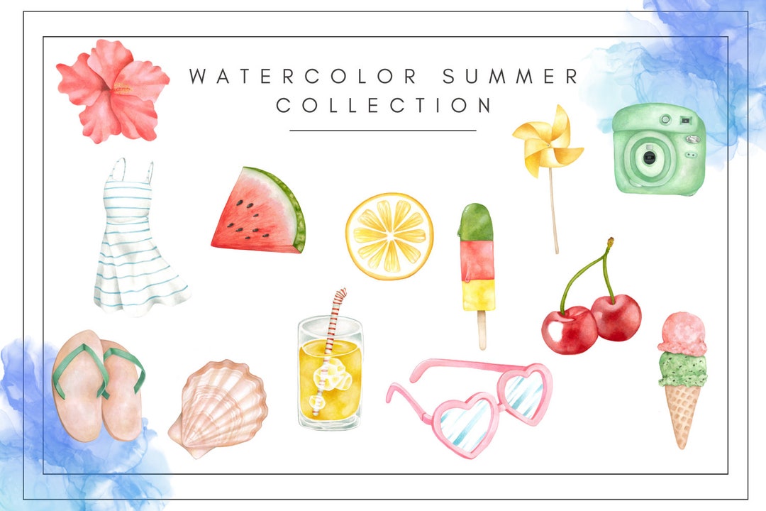 Summer Girl Clipart, Digital Stickers, Travel Clipart, Nautical Clipart ...