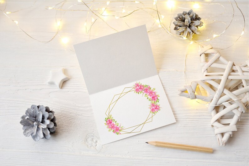 Geometric Gold Frames Floral Crystal Frames Wedding | Etsy