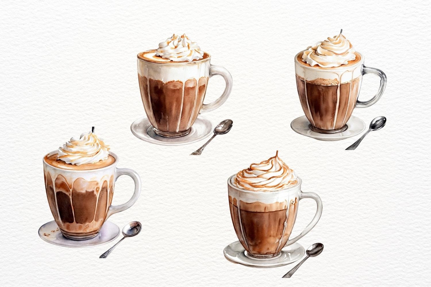 Watercolor Coffee Mugs and Cups Clipart - Etsy