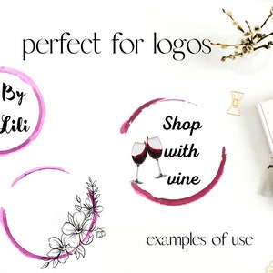 Watercolor Circles for Logo, Red Circles for Logo, Watercolor Design ...