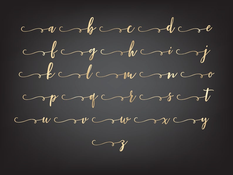 Glitter Alphabet PNG, Calligraphy, Gold Foil Alphabet, Gold Letters ...