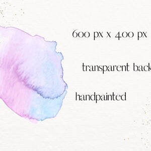 Pink and Blue Watercolor Splash Clipart Candy Watercolor - Etsy