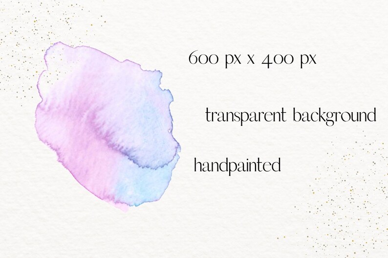 Pink and Blue Watercolor Splash Clipart Candy Watercolor - Etsy