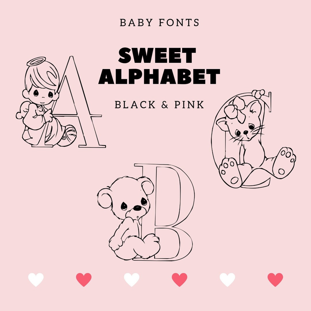 Baby Alphabet Clipart, Printable Teddy Bear Letters, Baby Invitations ...