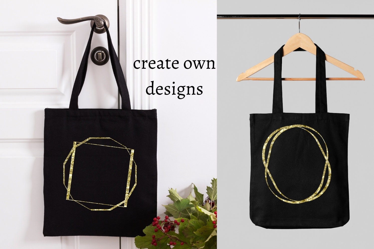 Modern Gold Polygonal Frame Clipart Gold Glitter Frames - Etsy