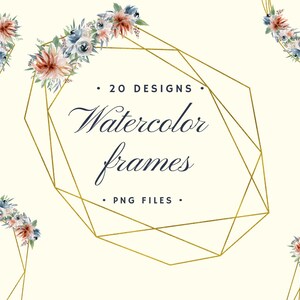 Romantic Geometric Frames, Frames With Pink and Red Rose, Frame With ...