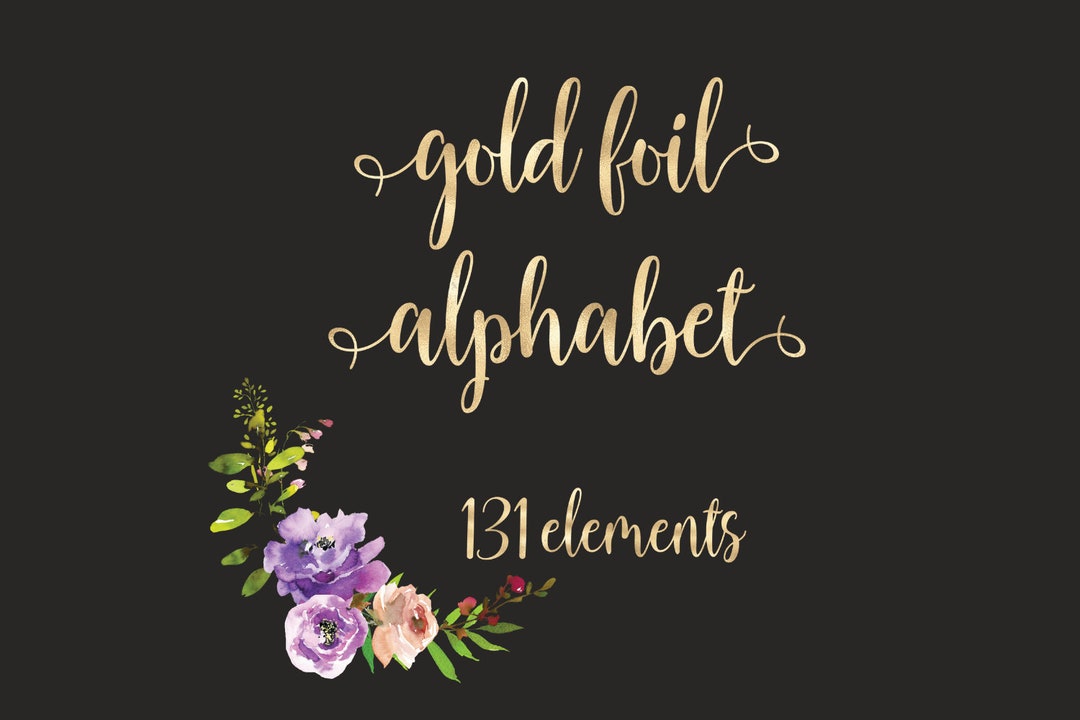 Glitter Alphabet PNG, Gold Foil Alphabet, Gold Letters Clipart ...