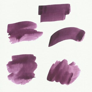 Gold and Purple Watercolor Splash Clipart, Purple Watercolor Brush ...