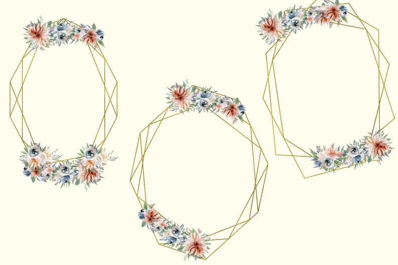 Romantic Geometric Frames, Frames With Pink and Red Rose, Frame With ...