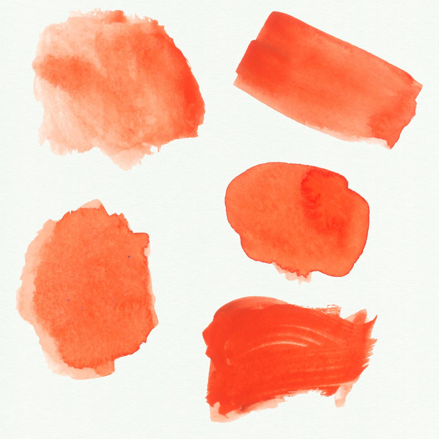 Red Watercolor Splash Clipart Red Watercolor Brush Strokes - Etsy