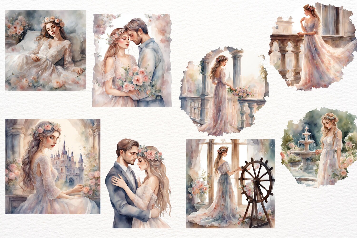 Sleeping Beauty Clipart, Princess Clipart, Fairy Tale Clipart, Princess ...