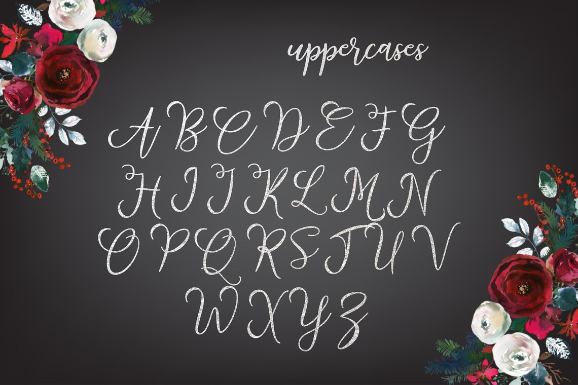 Silver Glitter Alphabet Clip Art Silver Letters With | Etsy