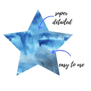 Colorful Watercolor Stars, Watercolor Stars Clipart, Night Sky Clipart ...