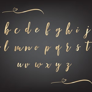 Gold Foil Calligraphy Alphabet Clipart (PNG Digital Download) - Etsy