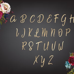 Gold Foil Alphabet, Gold Letters Clipart, Decorative Alphabet - Etsy