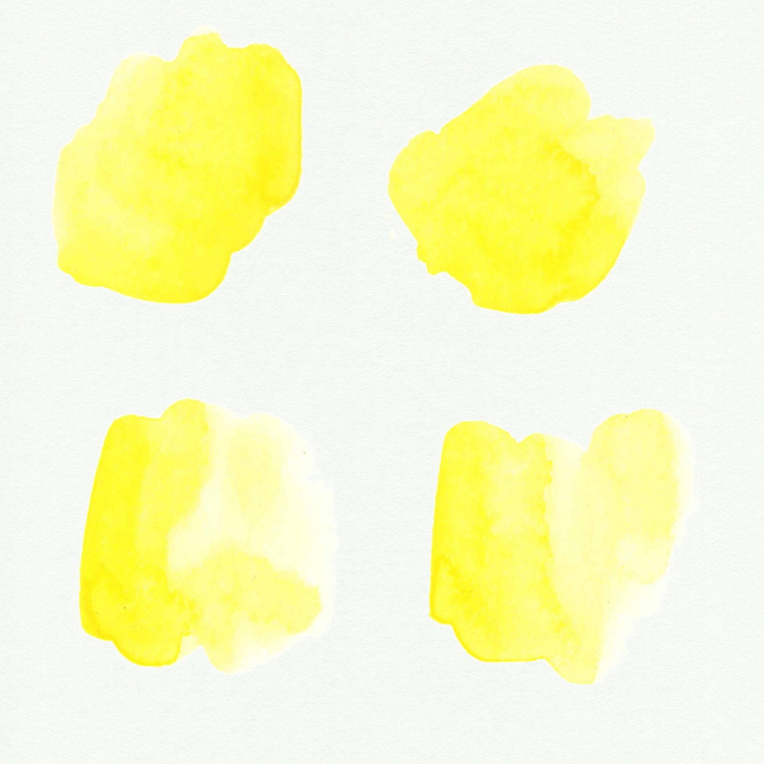 Light Yellow Watercolor Splash Clipart Yellow Watercolor | Etsy