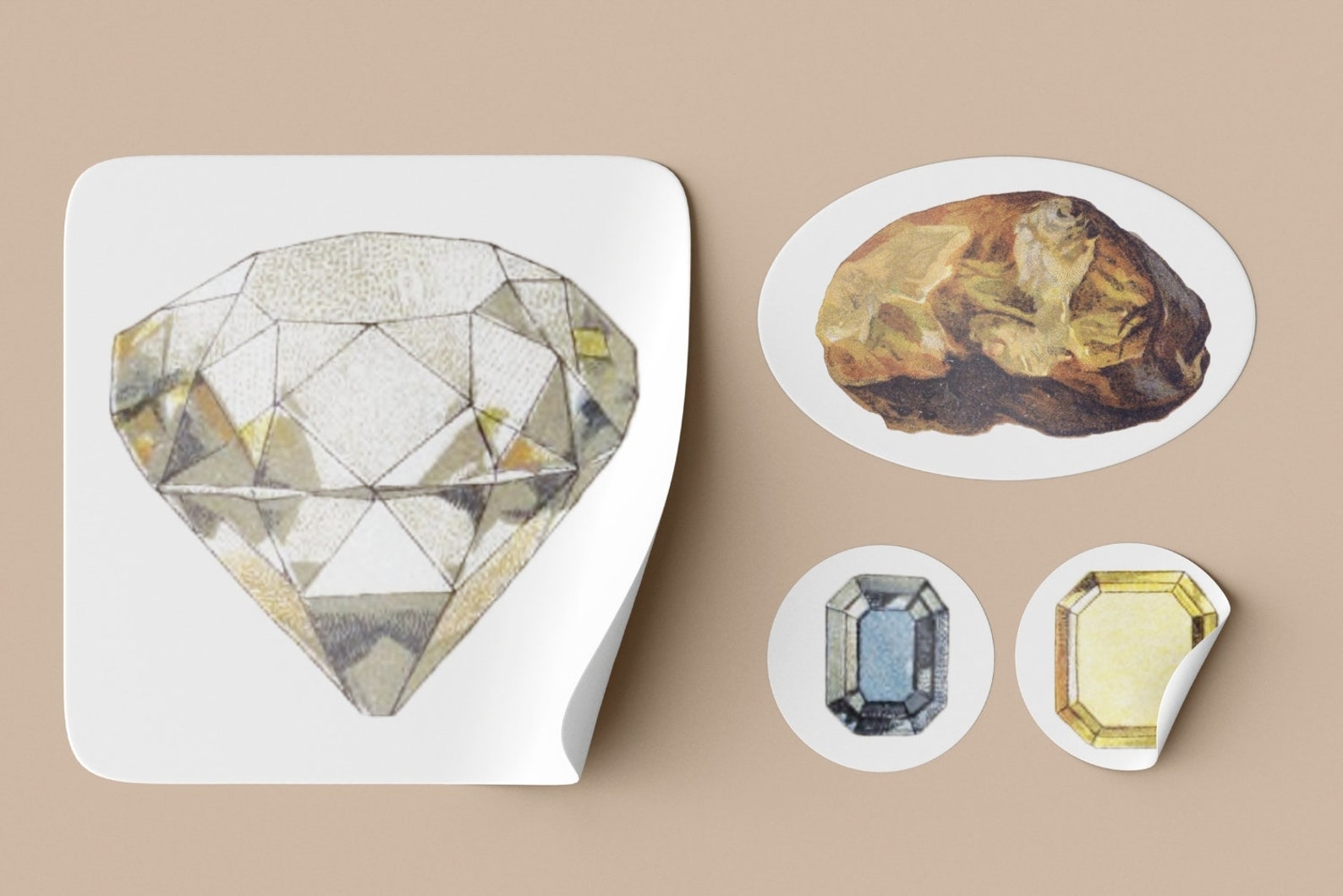 Vintage Stones Clipart Crystals Clipart Bohemian Decor - Etsy