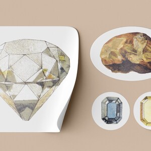 Vintage Stones Clipart, Crystals Clipart, Bohemian Decor Stones - Etsy