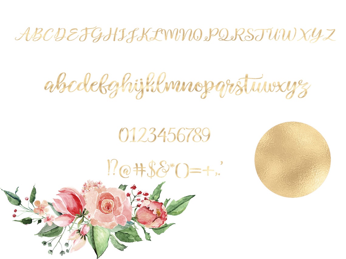 Gold Glitter and Foil Alphabet Gold Letters Clipart - Etsy