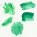 Green Watercolor Splash Clipart, Green Watercolor Brush Strokes ...