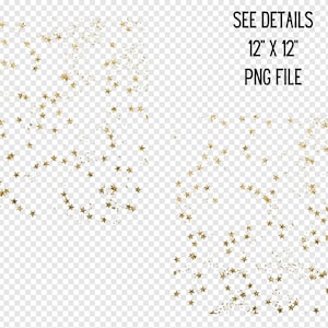 Gold Glitter Stars Overlays - Etsy