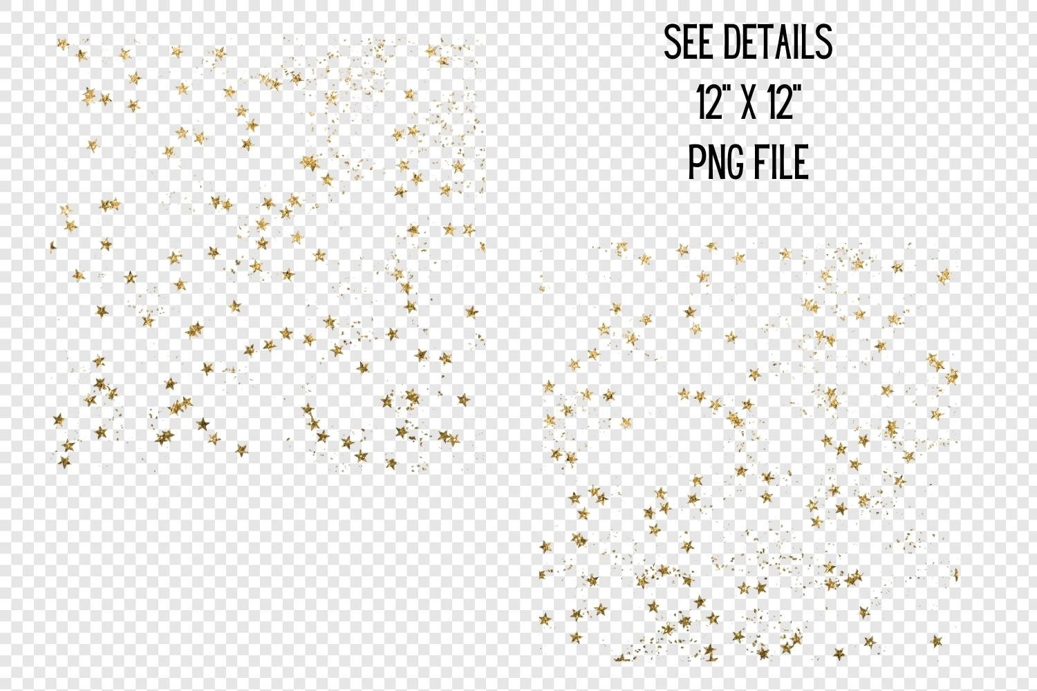 Gold Glitter Stars Overlays - Etsy