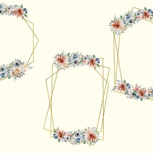 Romantic Geometric Frames, Frames With Pink and Red Rose, Frame With ...