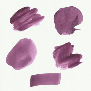 Gold and Purple Watercolor Splash Clipart, Purple Watercolor Brush ...