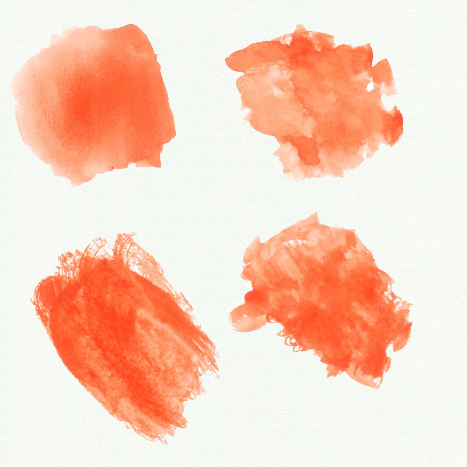 Red Watercolor Splash Clipart, Red Watercolor Brush Strokes, Watercolor ...