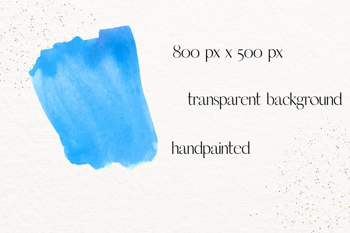 Blue Watercolor Splash Clipart Light Blue Watercolor Brush | Etsy