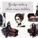 Watercolor Gothic Vampire Clipart, Victorian Vampire, Halloween Clipart ...