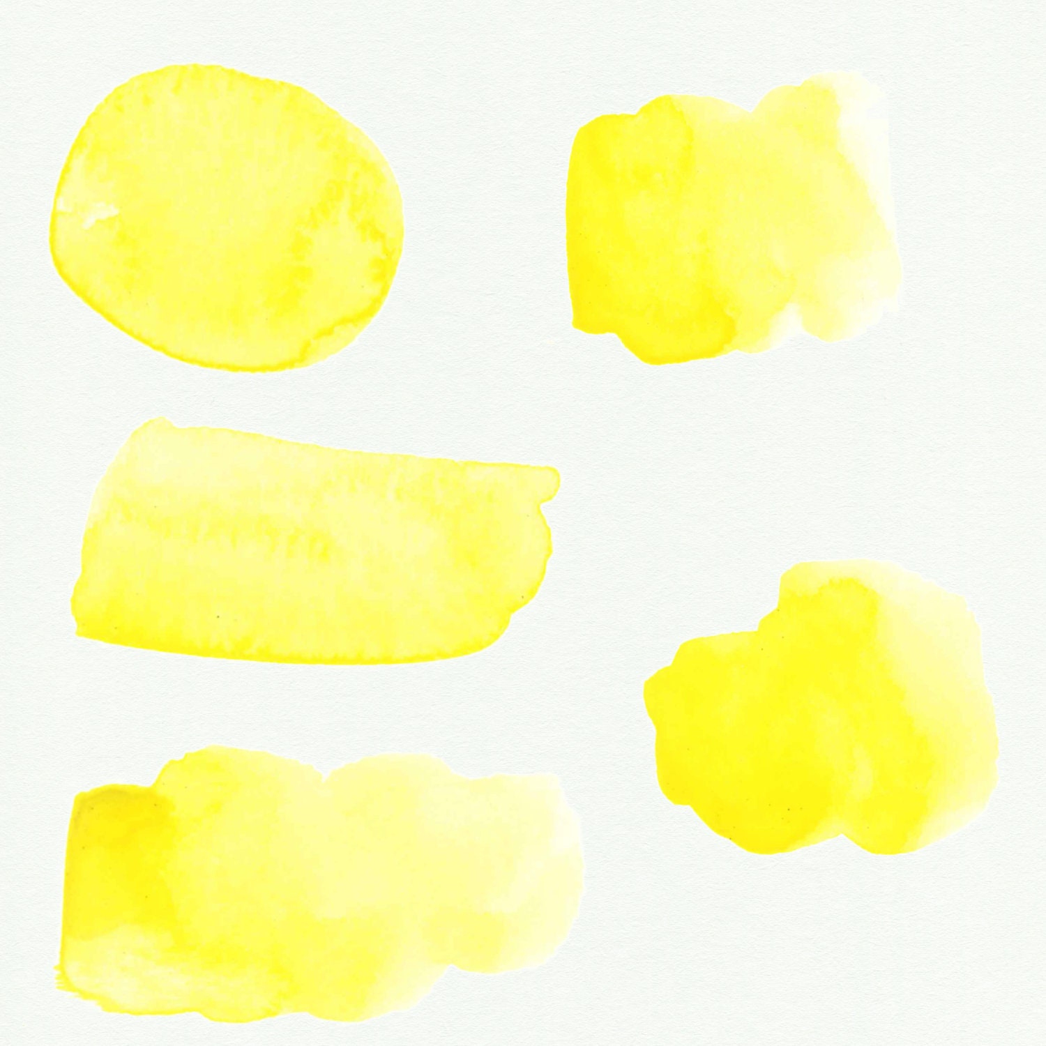 Light Yellow Watercolor Splash Clipart Yellow Watercolor | Etsy