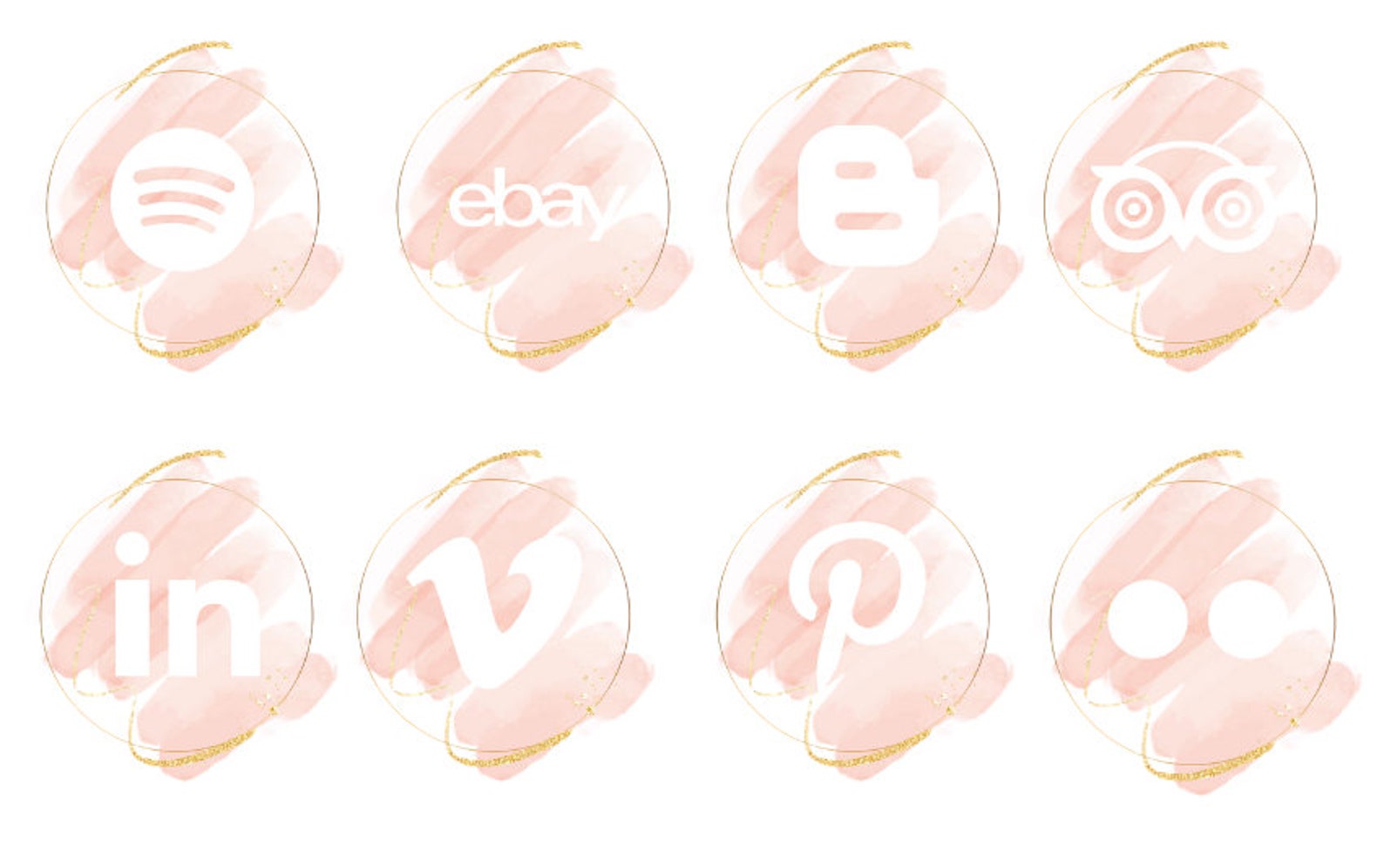 Pink Social Media Icons, Pink Icons, Minimalist Icons, Branding Kit ...