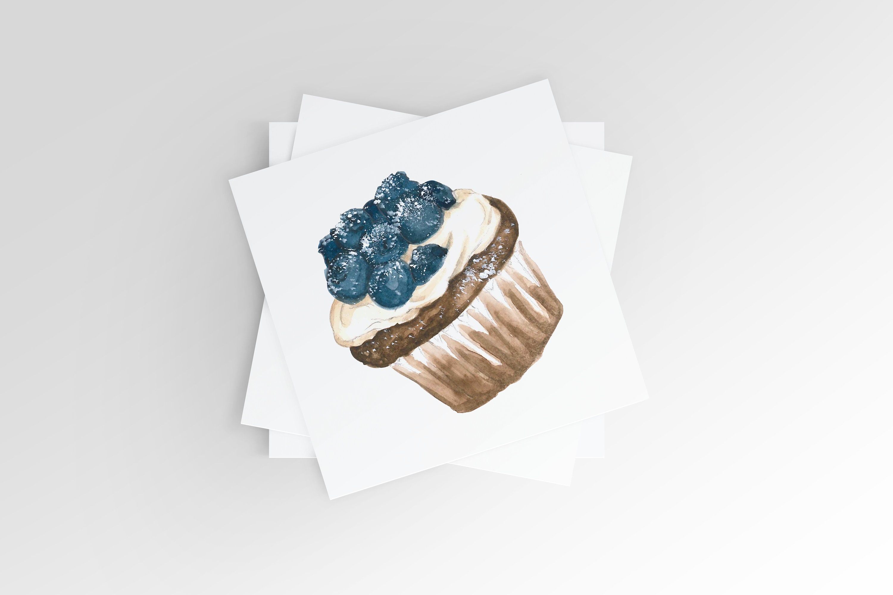 Watercolor Cupcakes Clipart Muffins Clipart Sweet Watercolor - Etsy ...