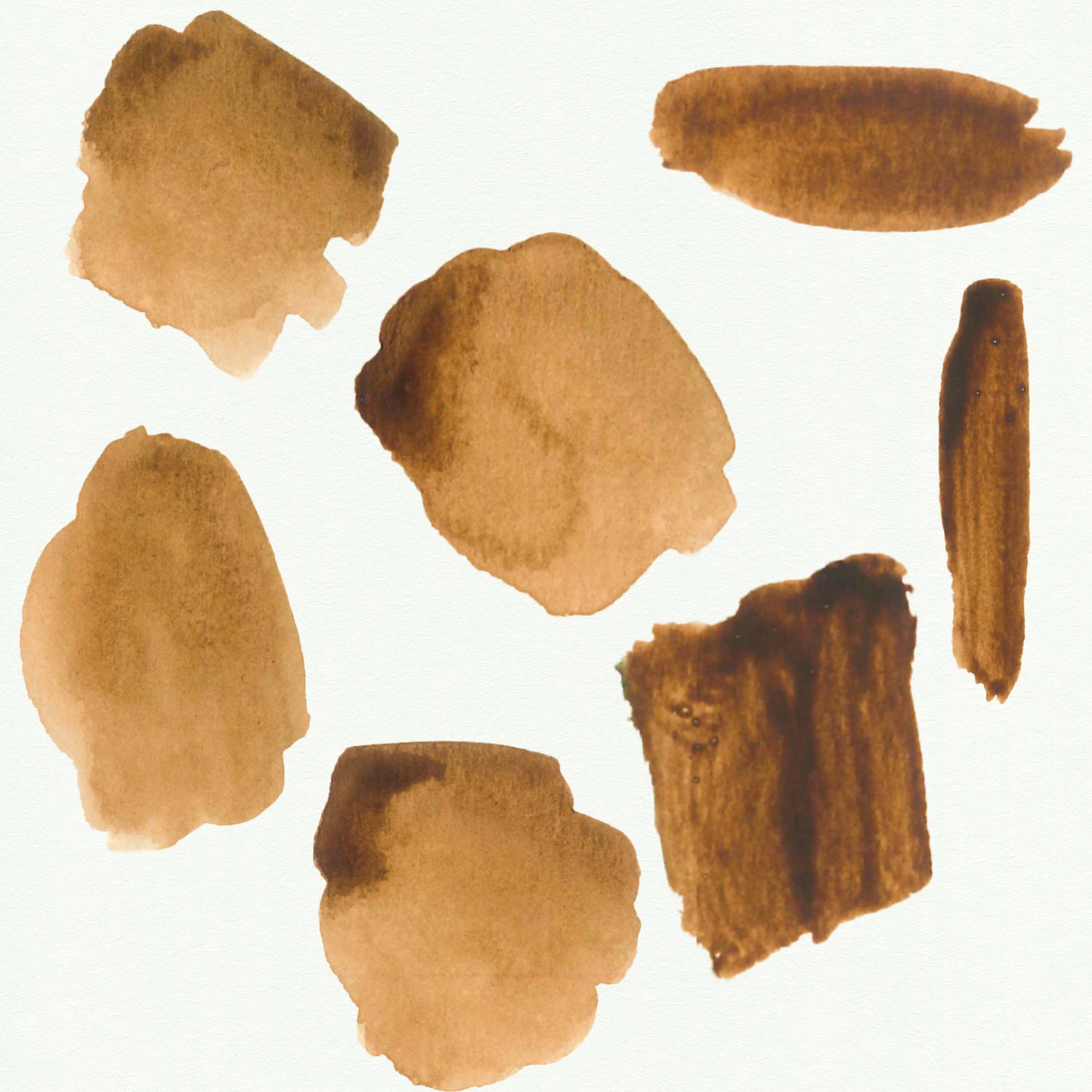 Brown Watercolor Splash Clipart, Brown Watercolor Brush Strokes ...