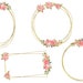 Pink Romantic Geometric Gold Frames, Floral Crystal Frames, Wedding ...
