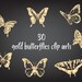 Elegant Modern Gold Polygonal Frame Clipart, Thin and Elegant Golden ...