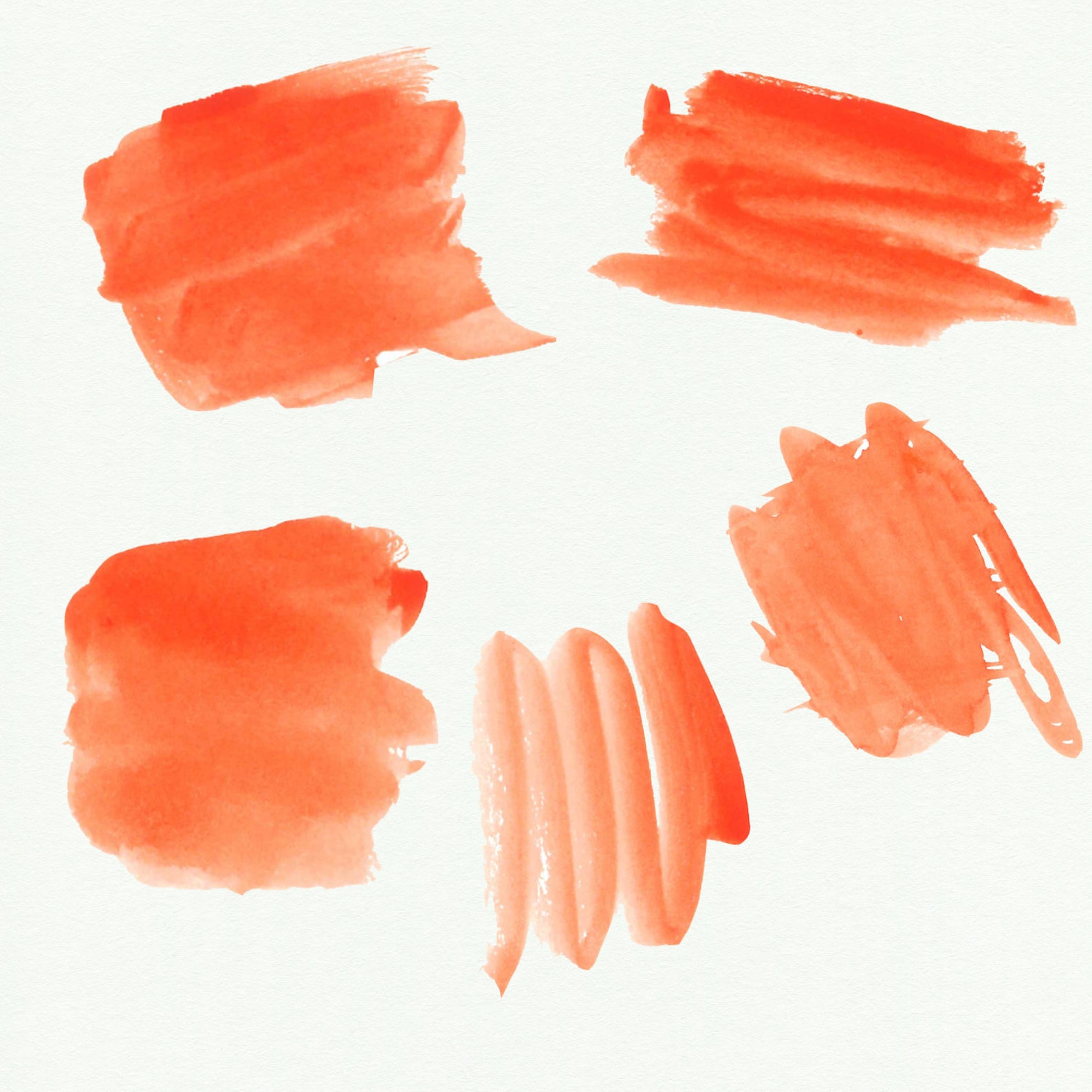 Red Watercolor Splash Clipart Red Watercolor Brush Strokes - Etsy