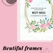 20 Decorative Frames, Watercolor Floral Geometric Frames, Rose and ...