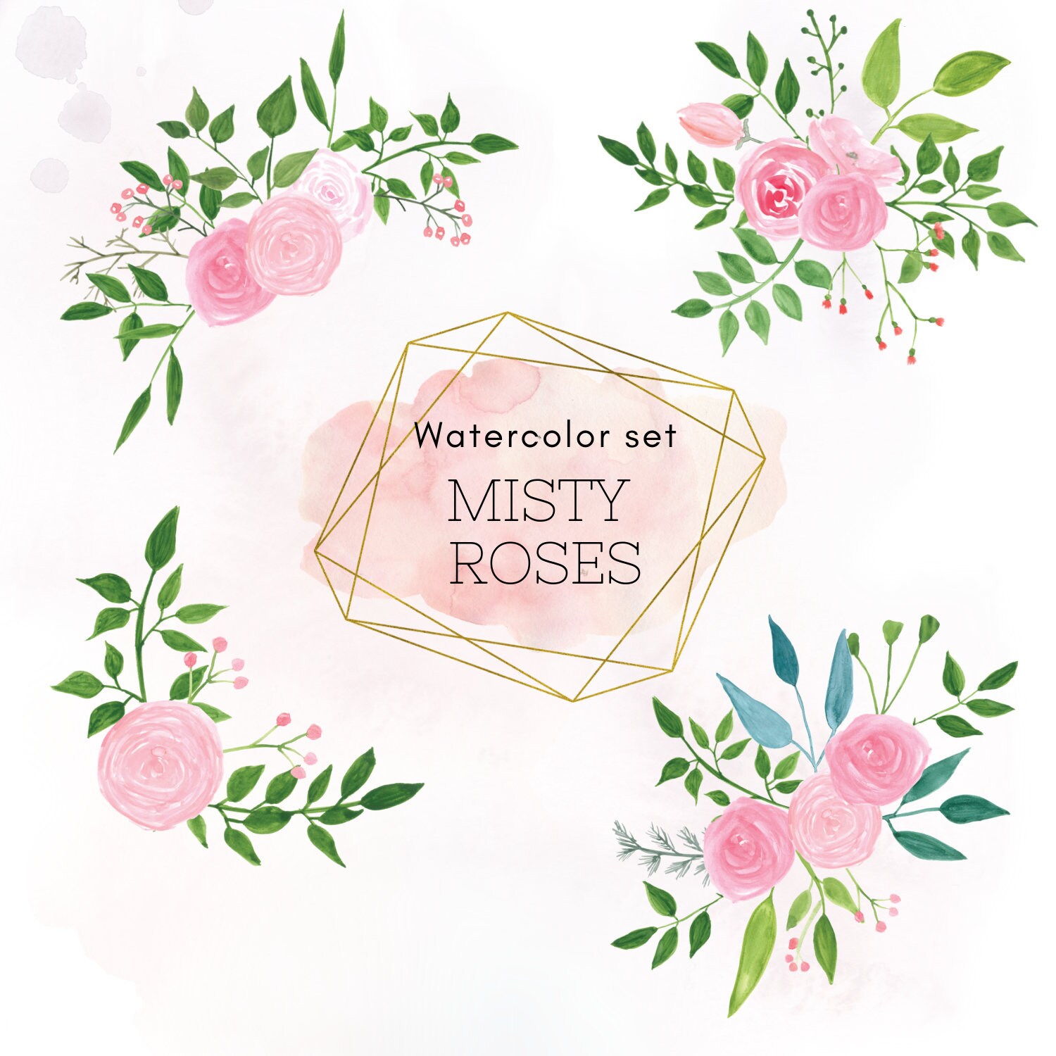 Pink Blush Roses Png, Watercolor Flowers, Blush Floral Bouquets, Roses ...