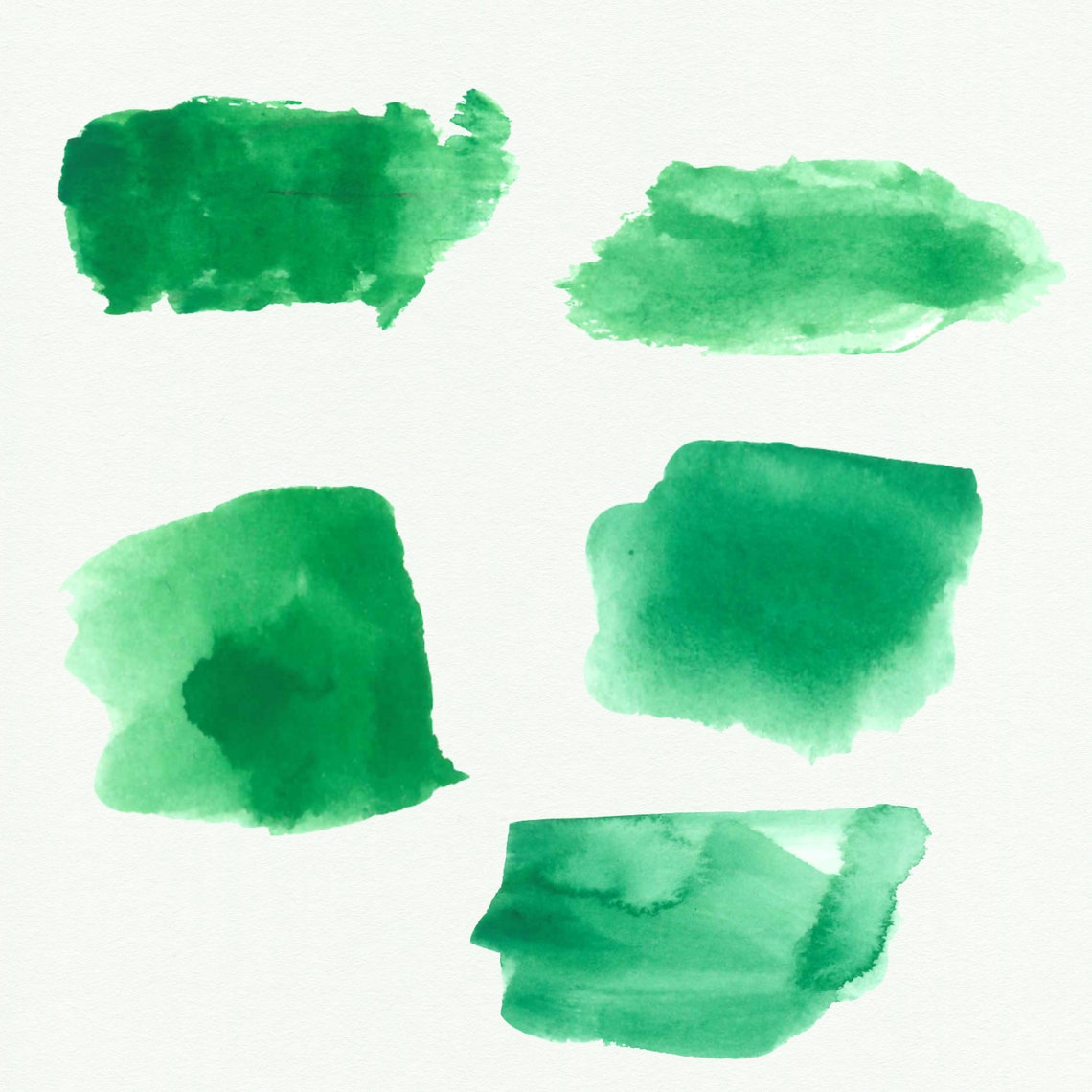 Green Watercolor Splash Clipart Green Watercolor Brush | Etsy