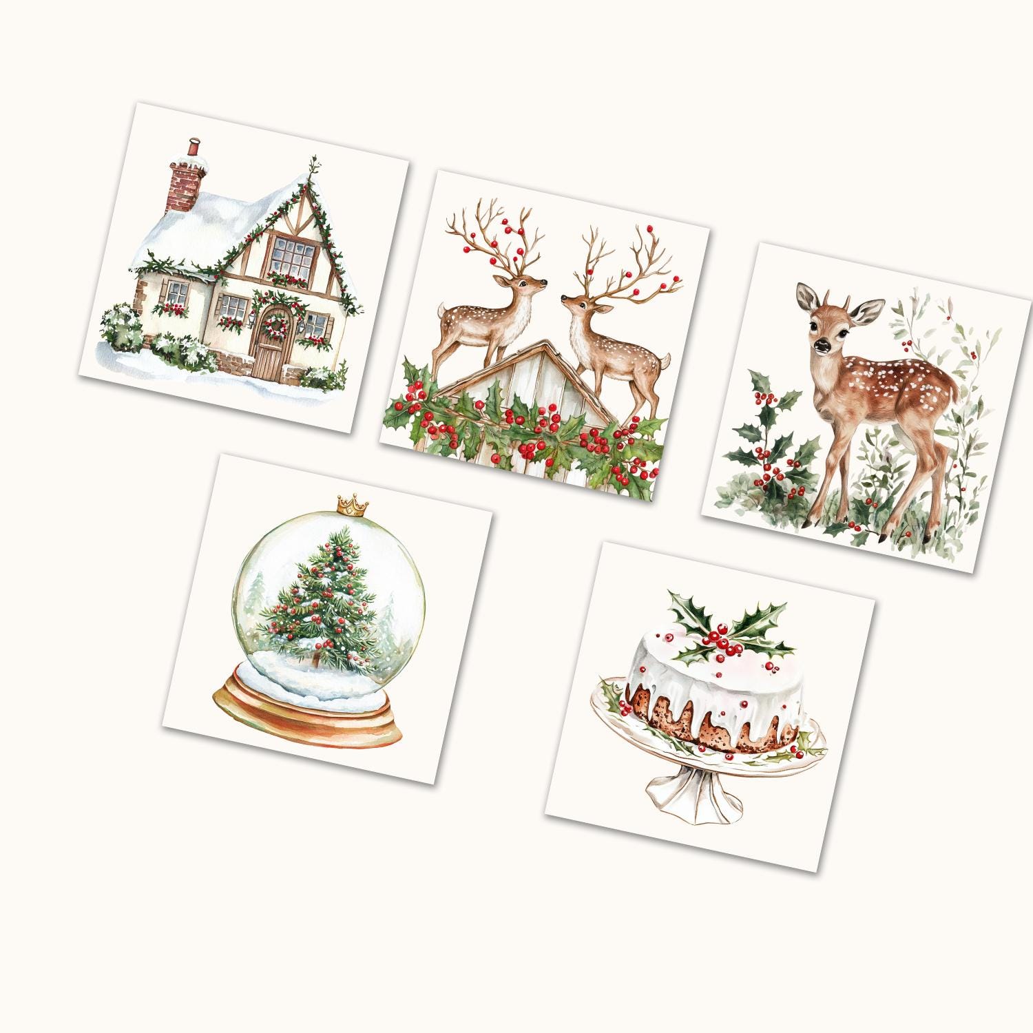 Watercolor Vintage Christmas, Nutscracker, Christmas Tree, Junk Journal ...