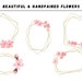 Gold Frames With Cherry Blossom Flowers Geometric Frames - Etsy
