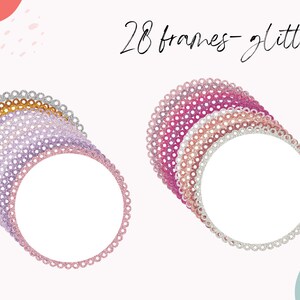 Circle Labels Clipart, Circle Frames and Tags, Round Frames - Etsy